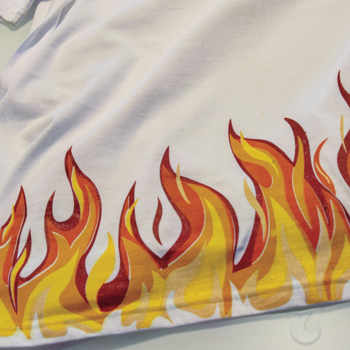 Tshirt MASCARO flame bianca